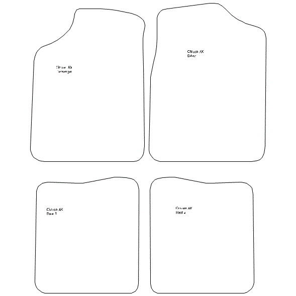 To fit Citroen AX 1987-1997 Car Mats Tailored Black + Dual Trim [N ...